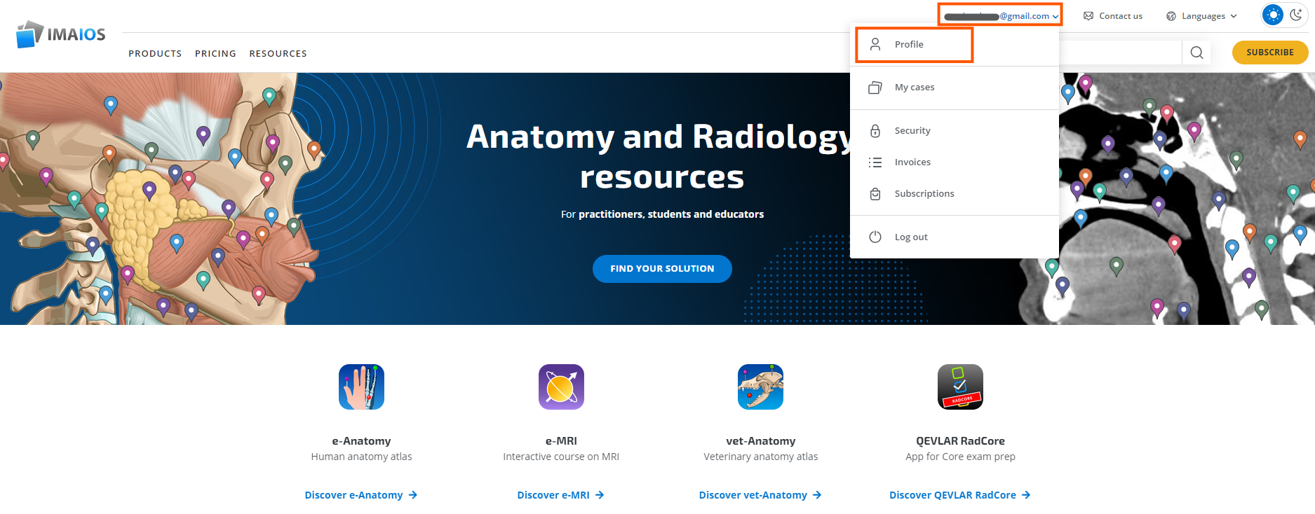 How to modify my email address on the IMAIOS website? – IMAIOS Help Center