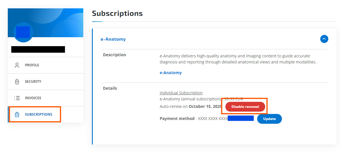 How to cancel automatic renewal? – IMAIOS Help Center