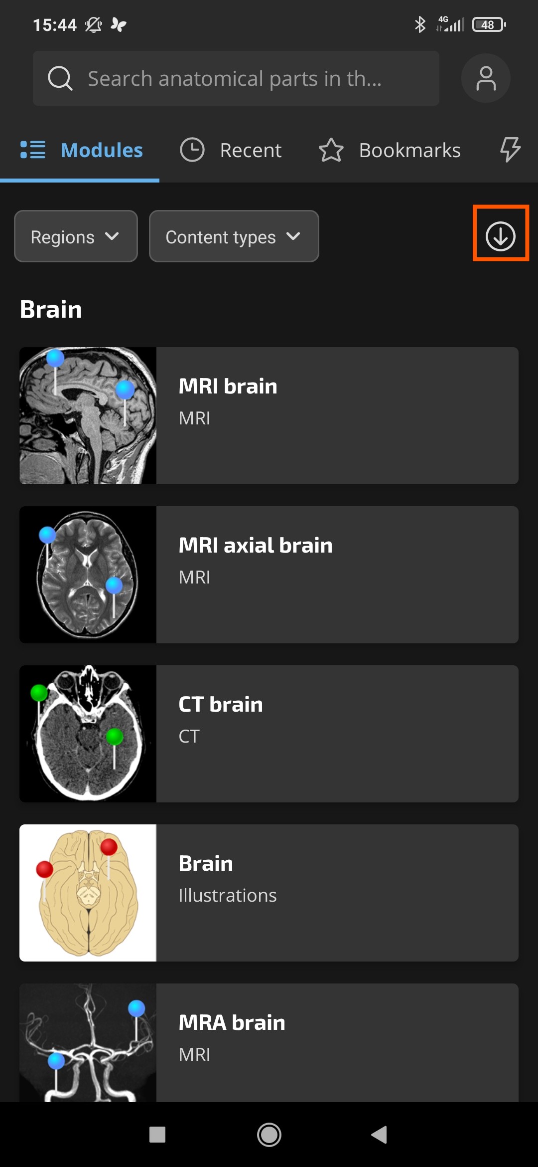 How do I access content offline? – IMAIOS Help Center
